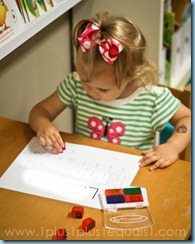 Preschool Printables ~ Name Stamping - 1+1+1=1